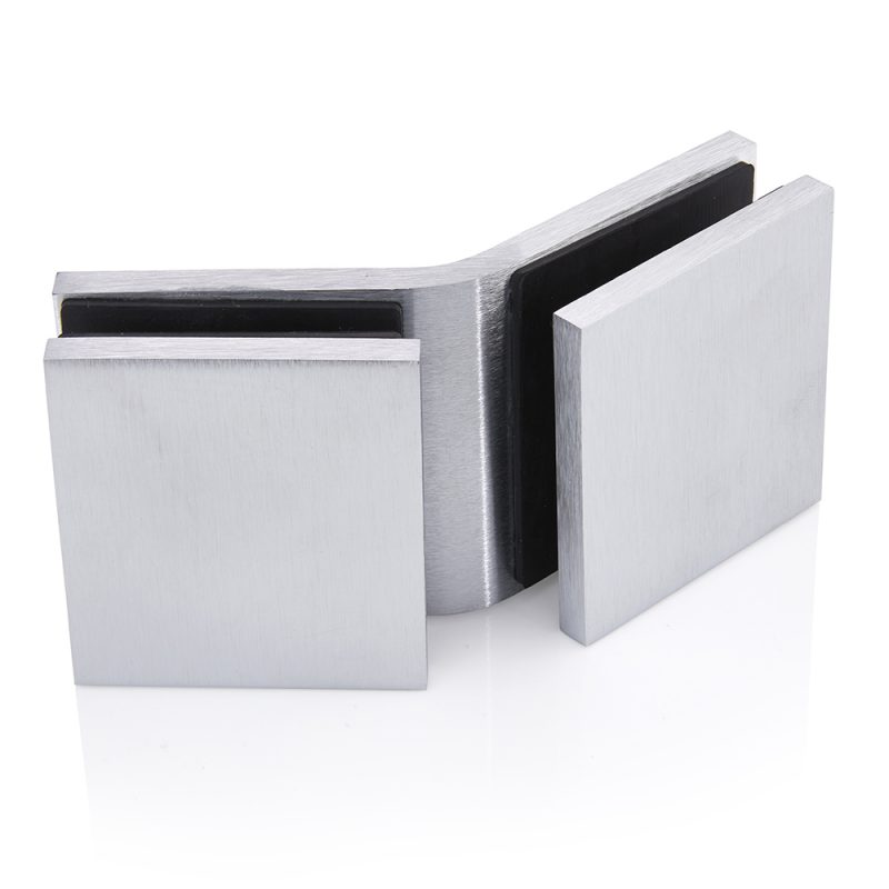 Heavy Duty Square Shaped Handle - Brushed Satin Chrome - Frameless ...