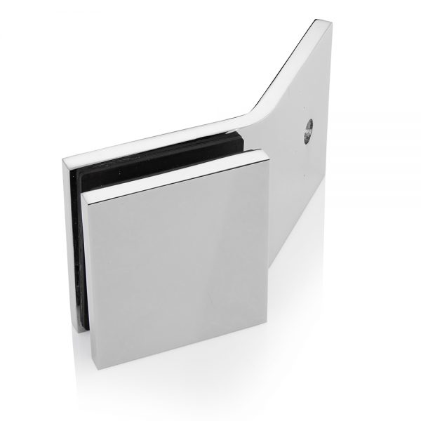 Offset Glass Shelf Bracket - Polished Gold - Frameless Shower Hinges