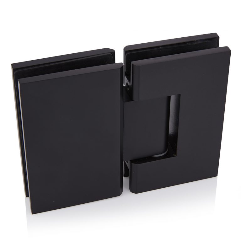 180 Degree Glass to Glass Hinge - Matt Black - Frameless Shower Hinges
