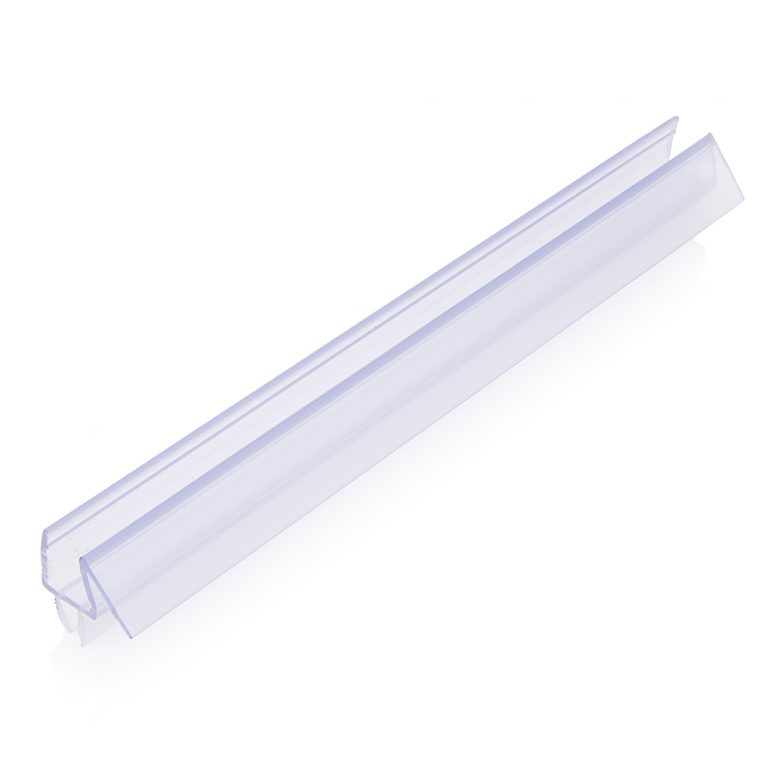 Clear PVC Water Deflector - Frameless Shower Hinges