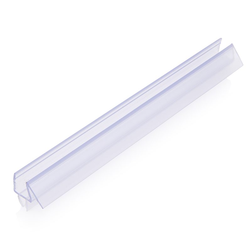 Clear PVC Water Deflector - Frameless Shower Hinges