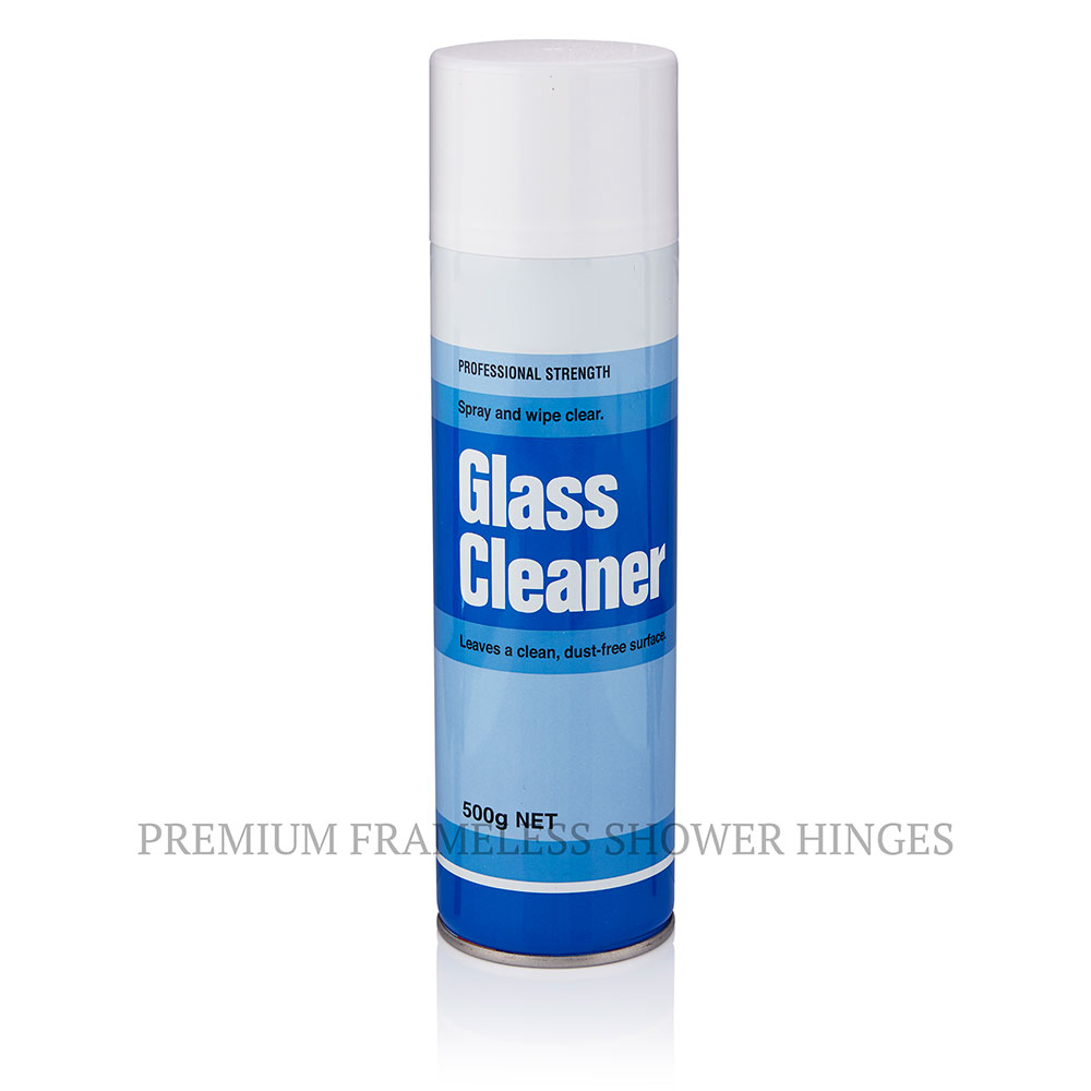 Professional Grade Glass Cleaner Aerosol 500g - Frameless Shower Hinges